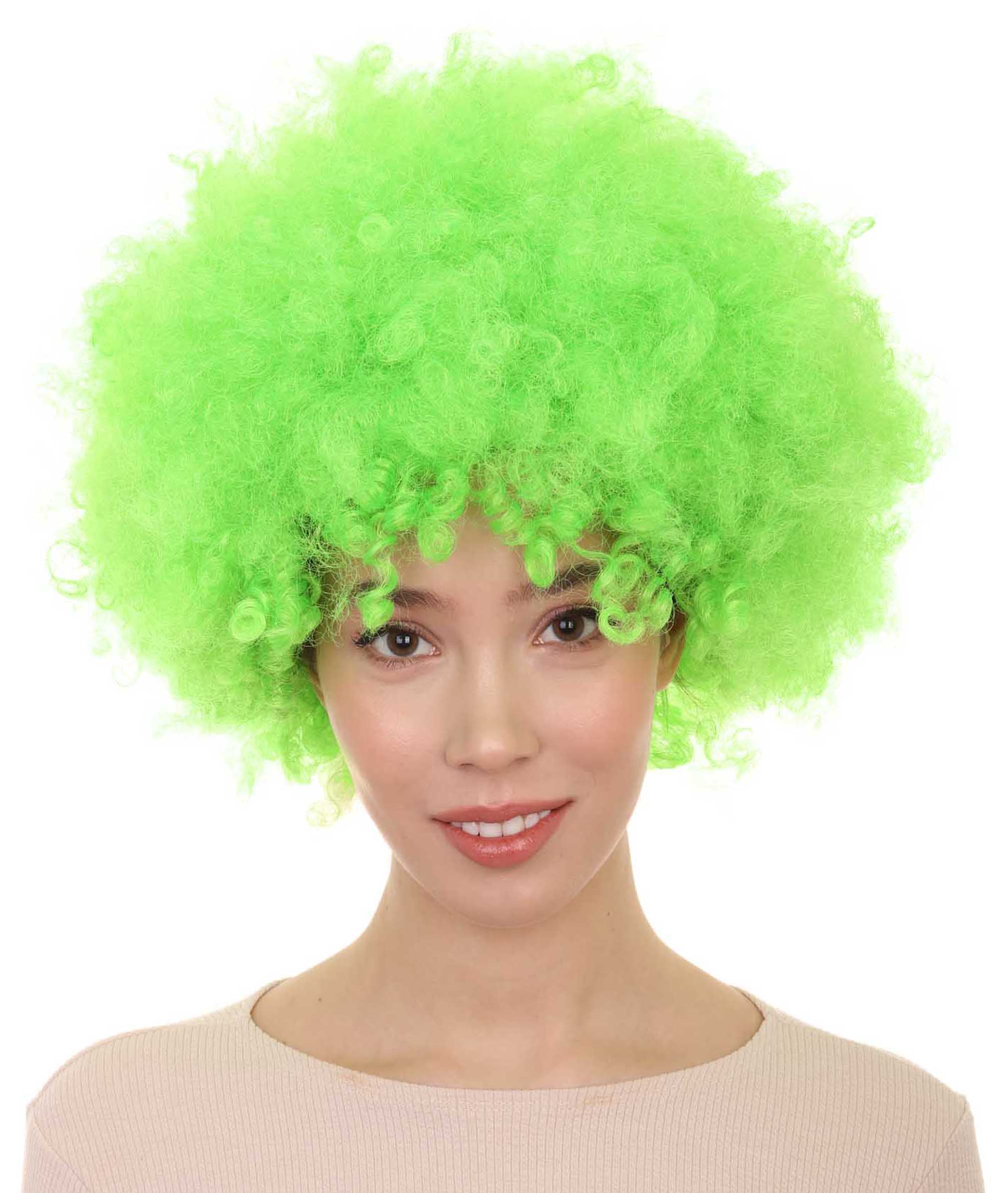 Afro Clown Unisex Wig | Green Jumbo Party Halloween Wig – HPO
